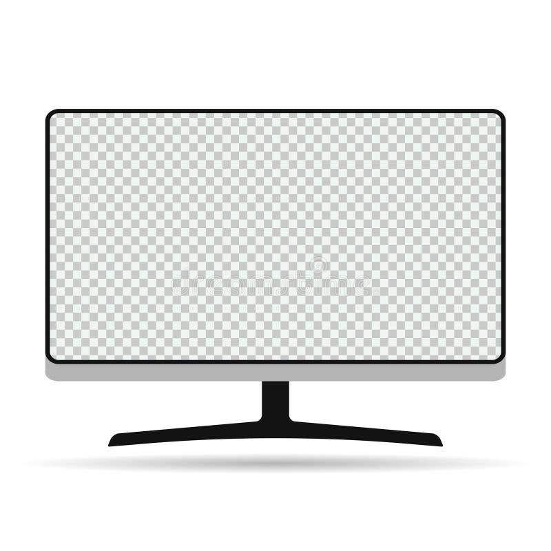 Thin Pc Monitor Shadow Icon, Technology Device Equipment Symbol, Web ...
