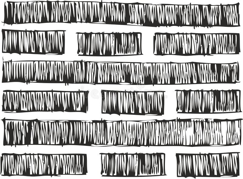 Thin Pen Doodle Bold Lines Fill Simple Seamless Vector Pattern or ...