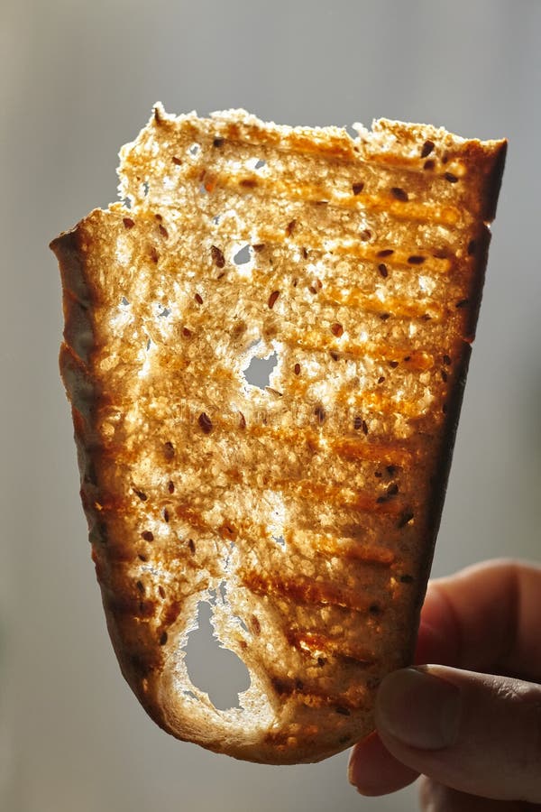 A thin piece of bread stock photo. Image of bread, freshness - 272289576