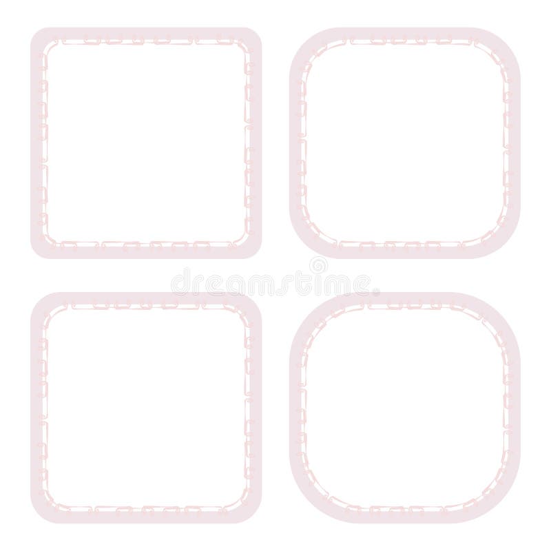 Thin Pink Princess Border Frame Stroke Beauty with Little Pink ...