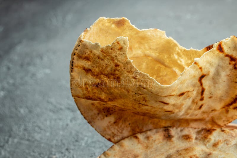 Thin Pita Bread Flatbreads, Banner, Menu, Recipe Place for Text, Top ...