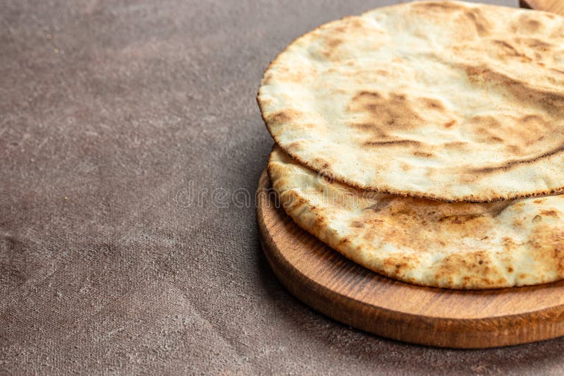 Thin Pita Bread Flatbreads, Banner, Menu, Recipe Place for Text, Top ...