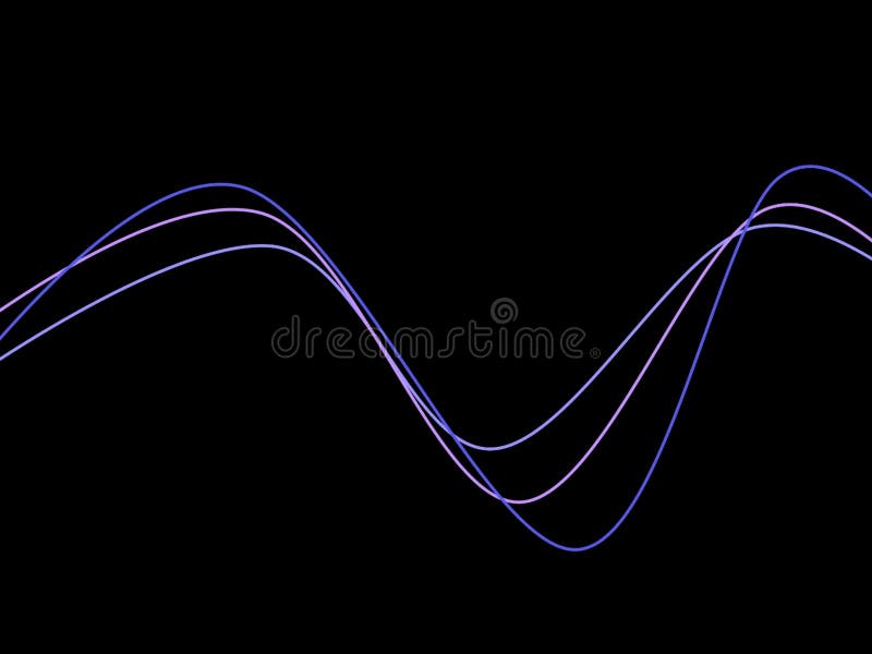 Thin Purple Lines , Wave Abstract Background. Curve Wave Pattern on ...