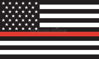 Thin Red Line Firefighter Flag Vector Stock Vector - Illustration of ...