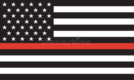 Thin Red Line Firefighter Flag Vector Stock Vector - Illustration of ...