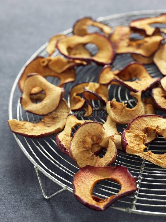 Thin Round Slices of Dried Apple Stock Image - Image of ingredient ...