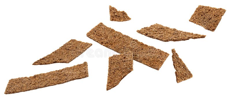 Thin Rye Crisp Bread Isolated on White Background Stock Photo - Image ...