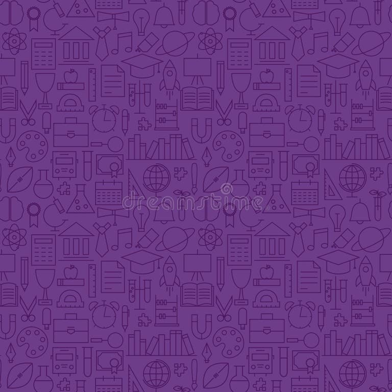Purple School Pattern Stock Illustrations – 5,876 Purple School Pattern ...