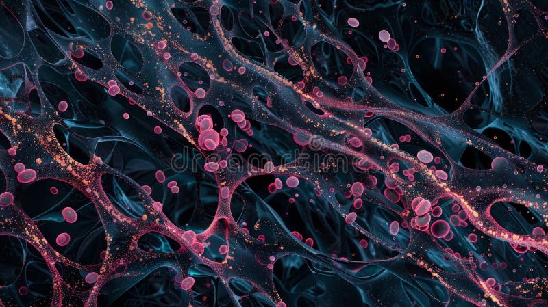 Thin Section of Adipose Tissue Revealing the Intricate Network of ...