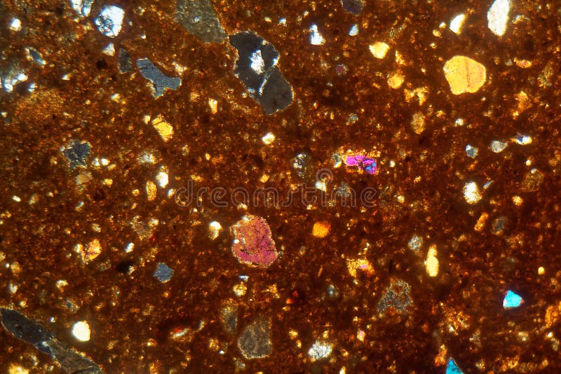 Thin Section of a Brick Under the Microscope Stock Photo - Image of ...