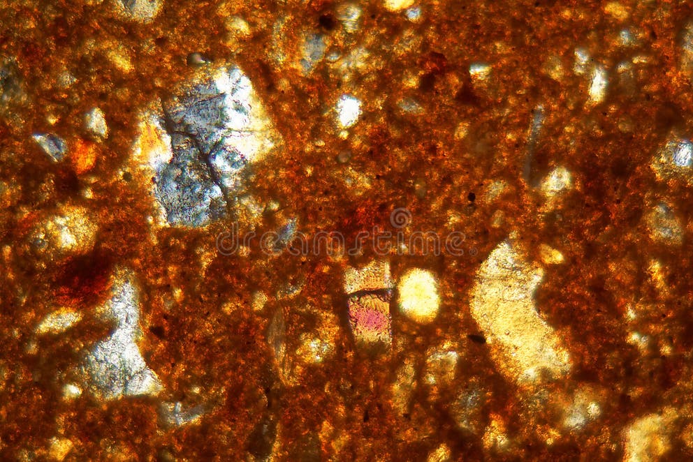 Thin Section of a Brick Under the Microscope Stock Image - Image of ...