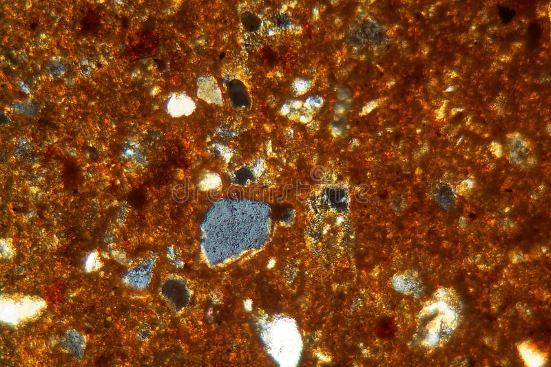 Thin Section of a Brick Under the Microscope Stock Photo - Image of ...