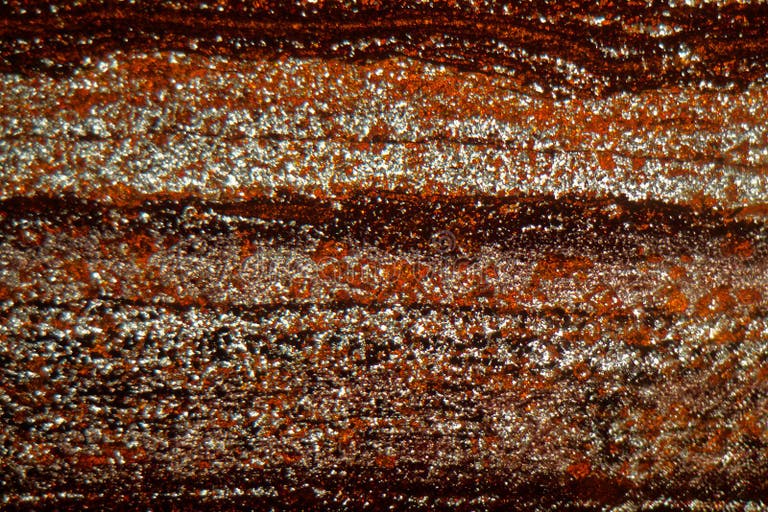 Thin Section of Iron Ore Under the Microscope Stock Photo - Image of ...