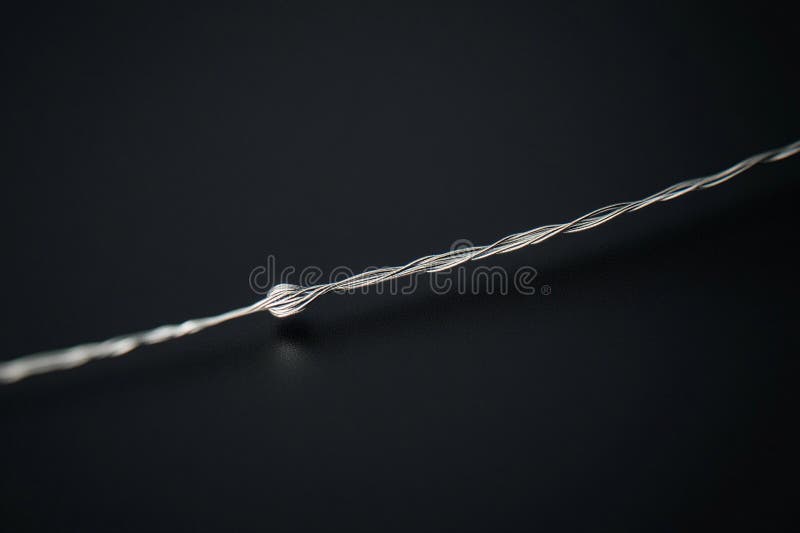 Thin Silver Thread Forms Elegant Patterns on a Dark Canvas. Generative ...