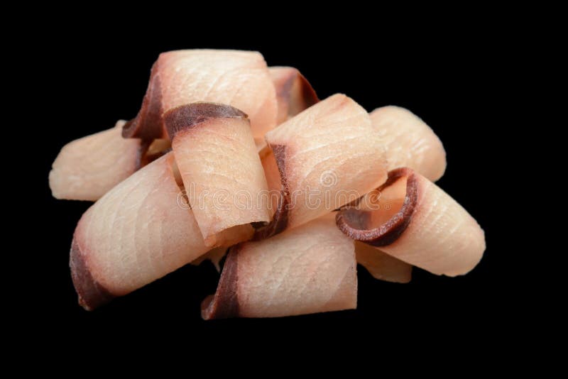 Thin Slices of Raw Fish for Barbecue Stock Photo - Image of cooking ...