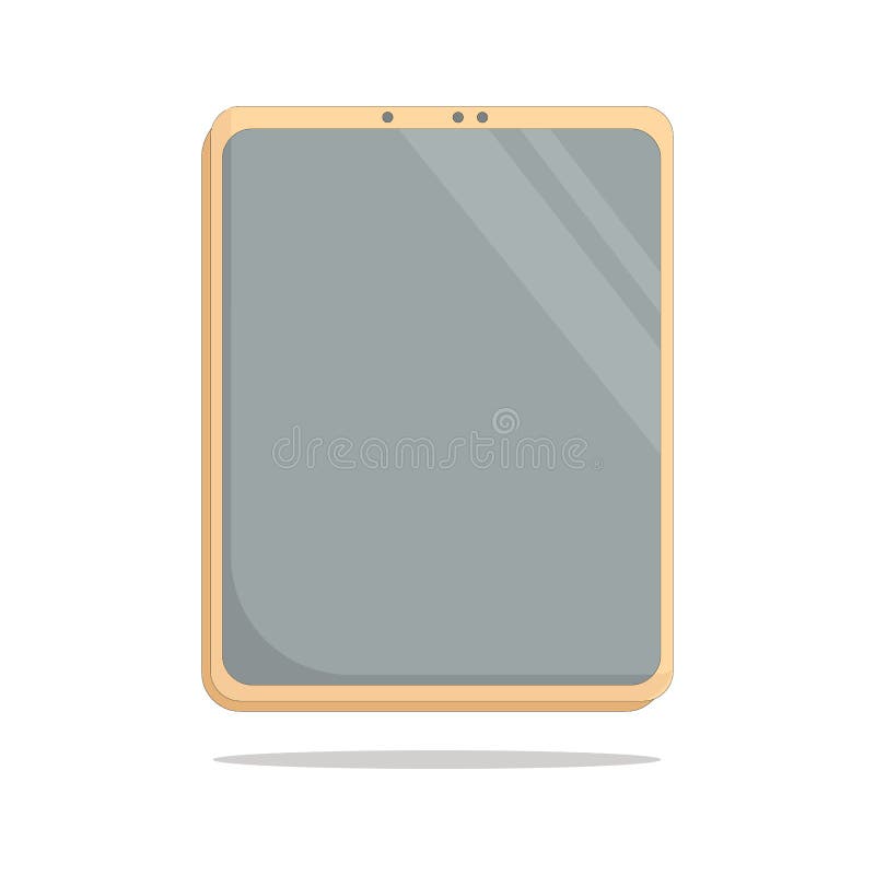 Thin, Small Tablet, Screen-rotated, Orange Stock Vector - Illustration ...