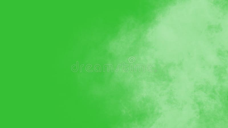 Thin Smoke Gently Drifts Across a Green Background. Perfect for Compositing Motion Graphics and ...