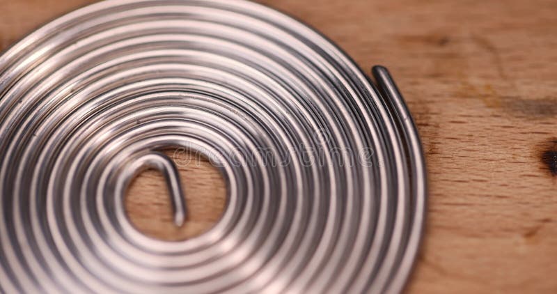 Twisted Like a Spring Solder for Repair Work with Soldering Stock Video ...
