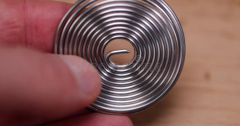 Twisted Like a Spring Solder for Repair Work with Soldering Stock Video ...