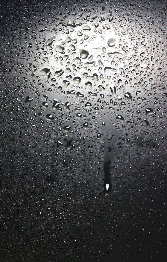 Thin Square Grid Structure in Water Drops on Matt Black Surface Stock ...