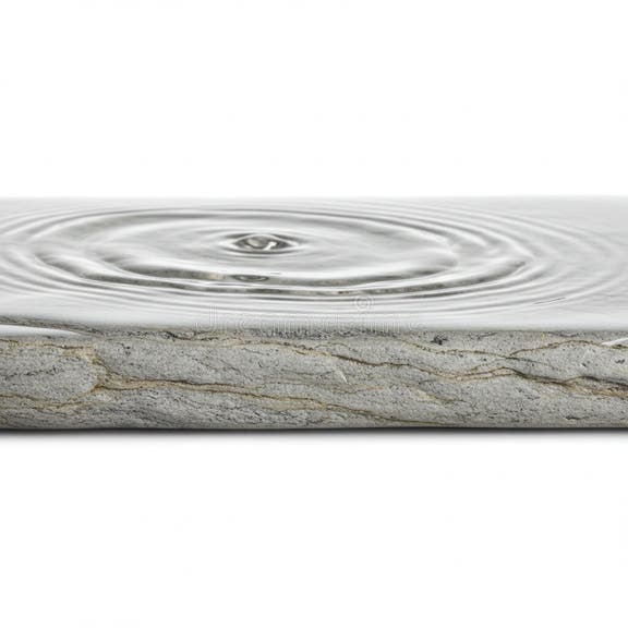 A Thin Stone Slab with a Smooth, Grey Surface, Featuring Subtle ...