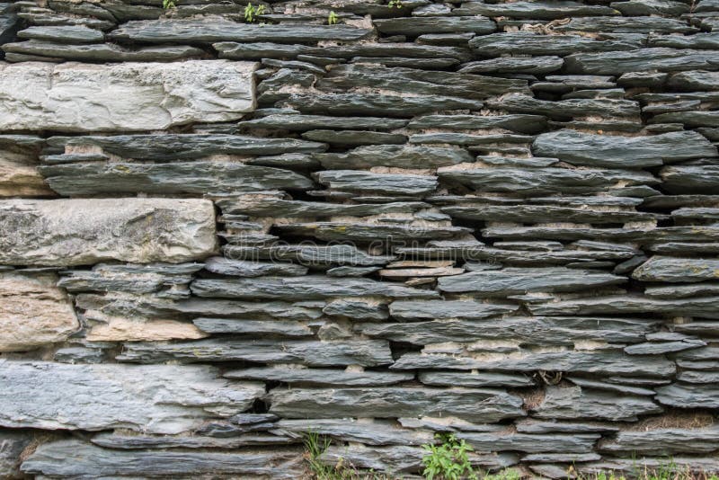 Thin Stone Stacked Wall stock photo. Image of tightly - 74181740