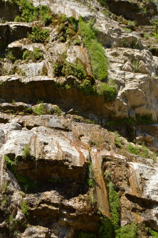 A Thin Stream of Water on the Dried Waterfall Wuchang-su, Crimea June ...