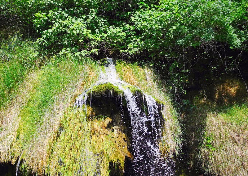 Thin stream waterfall. stock image. Image of water, waterfall - 82940571