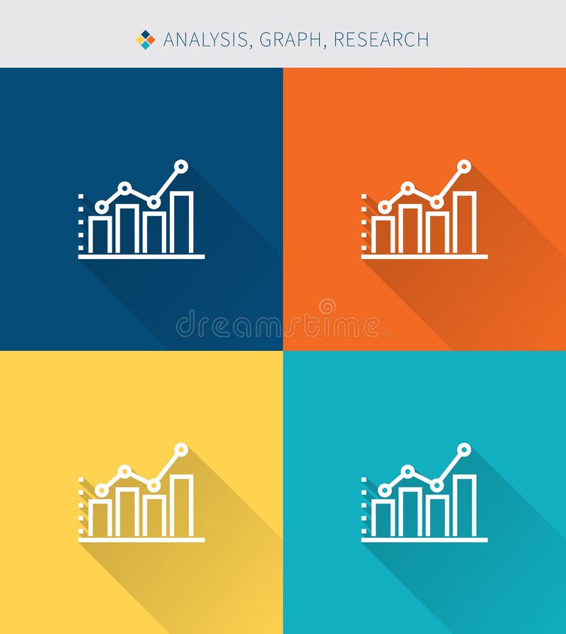 Thin Thin Line Icons Set of Research and Analysis, Modern Simple Style ...