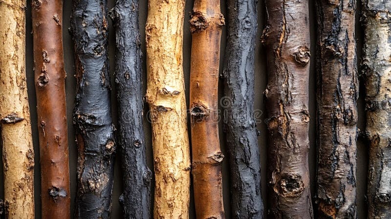 Thin Tree Branches Creating a Natural Wood Background Stock Image ...
