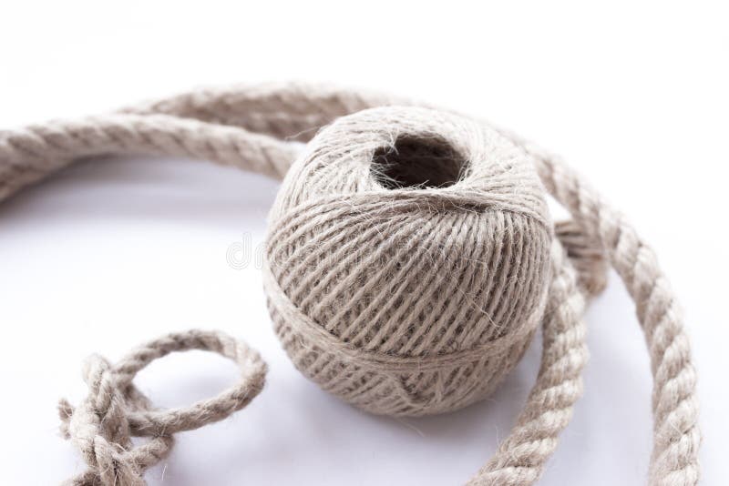 Thin Twine Tangled in a Ball and Lasso 2 Stock Image - Image of fasten ...