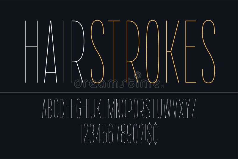 Thin Vector Decorative Bold Font Design, Alphabet Stock Vector ...