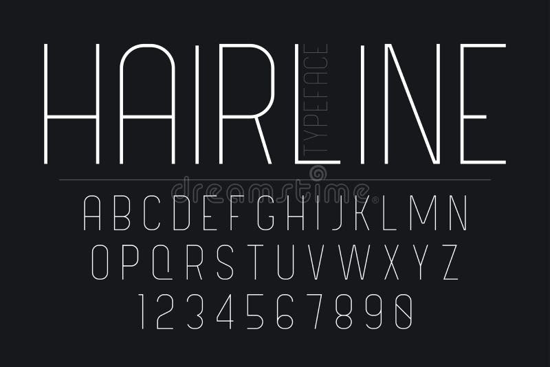 Thin Vector Monospace Sans Serif Font with Rounded Corners. Modern ... Thin Vector Monospace Sans Serif Font with Rounded Corners. Modern ...