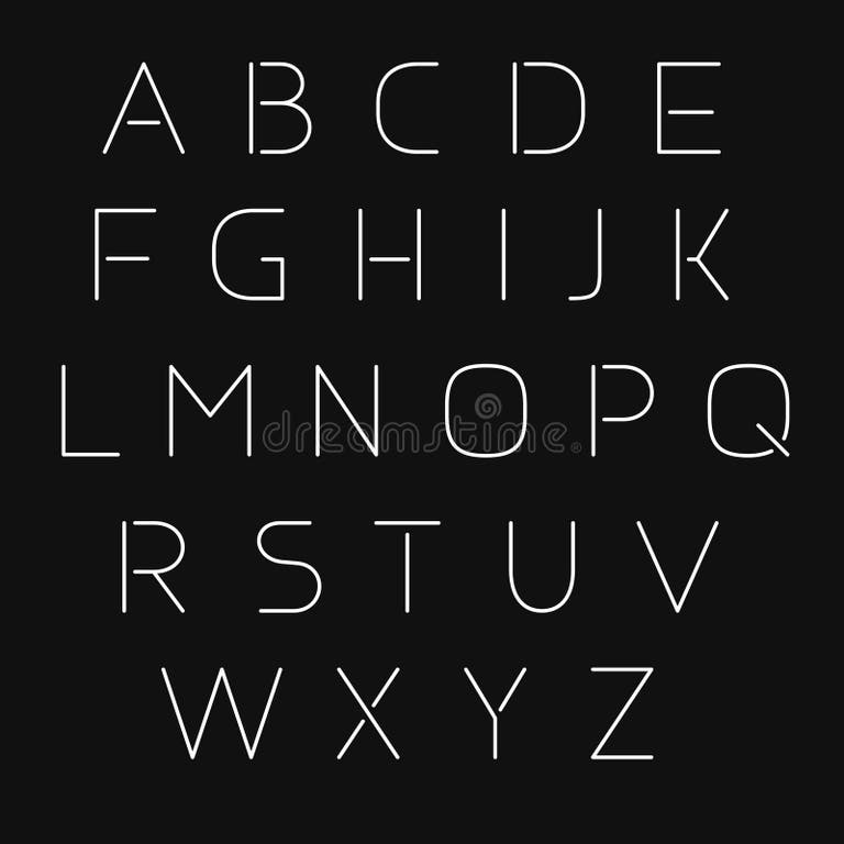 Slim Alphabet Stock Illustrations – 1,300 Slim Alphabet Stock ...