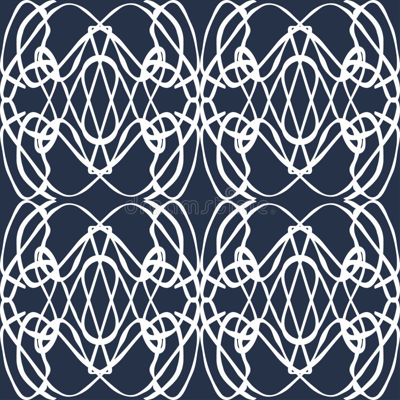 Thin White Lines Vintage Seamless Pattern Vector Illustration Stock ...