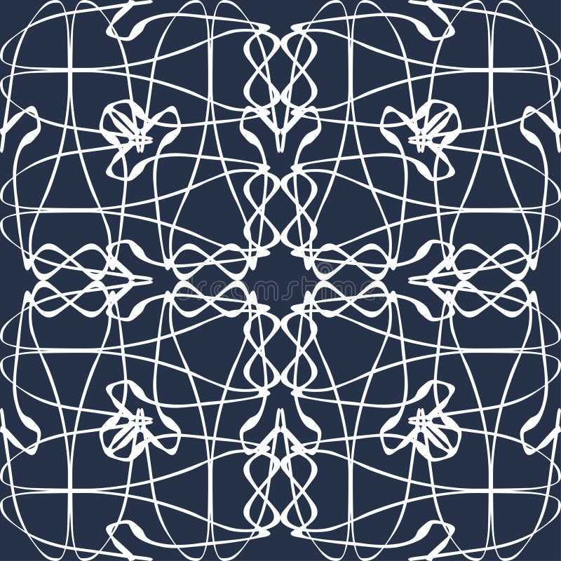 Thin White Lines Vintage Seamless Pattern Vector Illustration Stock ...