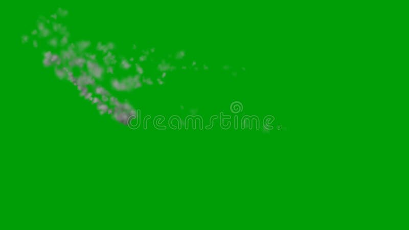 White Smoke Effect on Green Screen Background, Isolated Motion Graphic ...