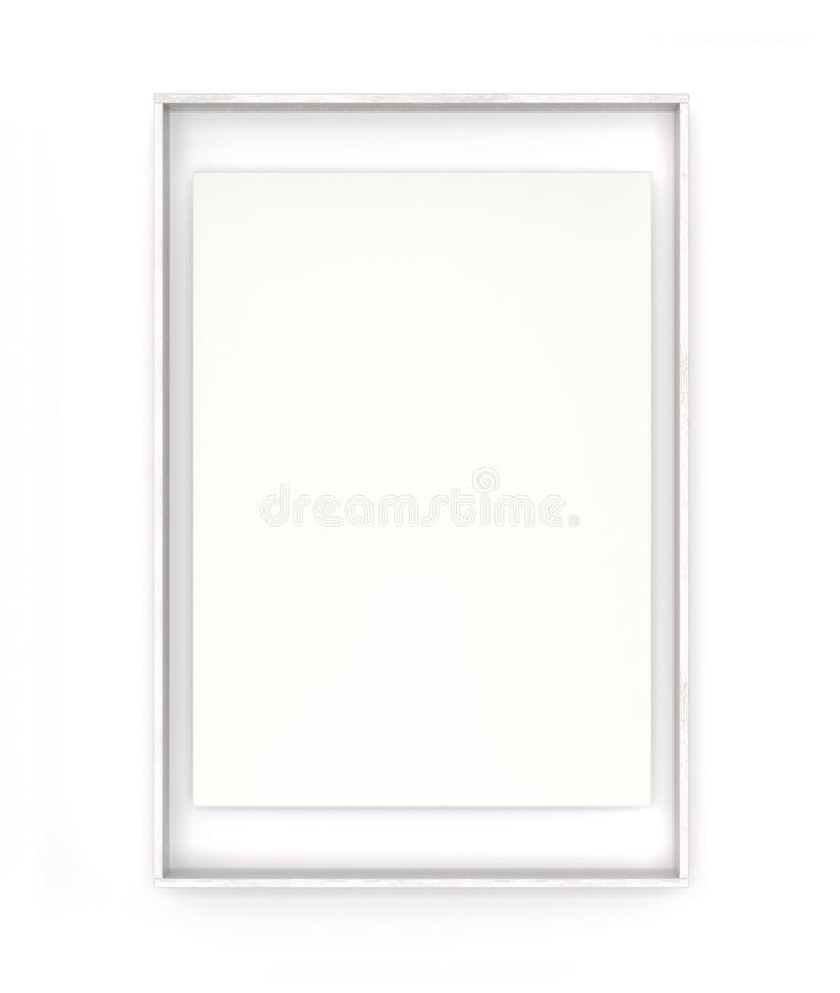 Thin White Wooden Rectangular Frame with Empty Space To Add an Image ...