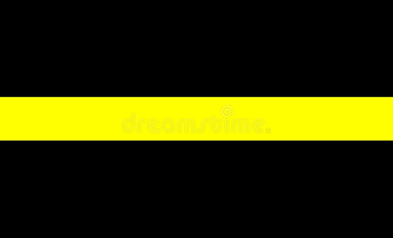 Thin yellow line flag stock illustration. Illustration of safety ...