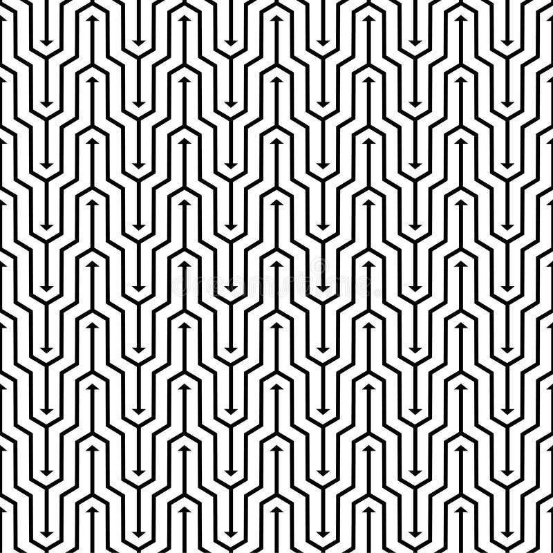 Thin Ziggurat Stripes with Arrow Heads Stock Vector - Illustration of ...