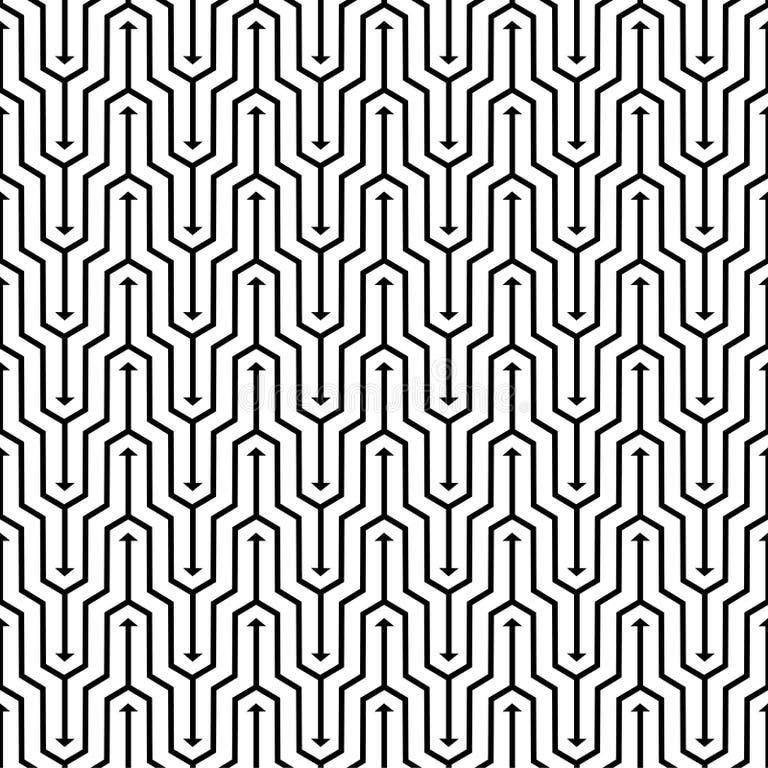 Thin Ziggurat Stripes with Arrow Heads Stock Vector - Illustration of ...