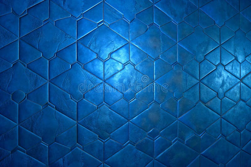Blue Color Shiny Ornament with Tiles Backdrop Stock Illustration ...