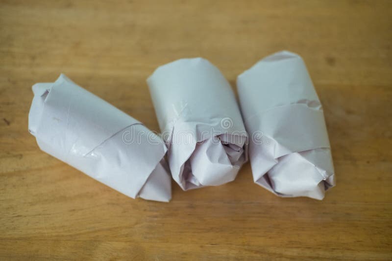 Things or Parcels Wrapped in White Paper Wrap Protecting Broken Stock ...