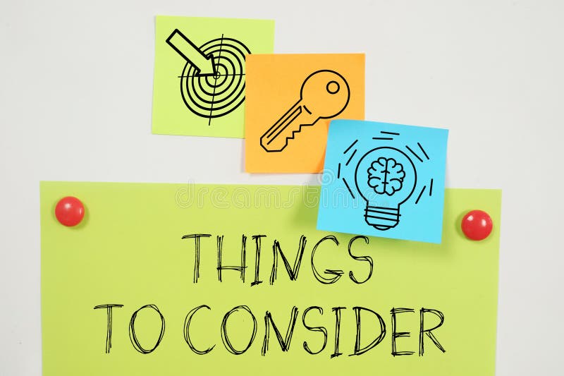 Things To Consider and Suggestion of Thought As Coaching Concept Stock ...