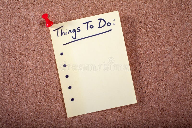 Things to Do List stock image. Image of information, hectic - 54114055