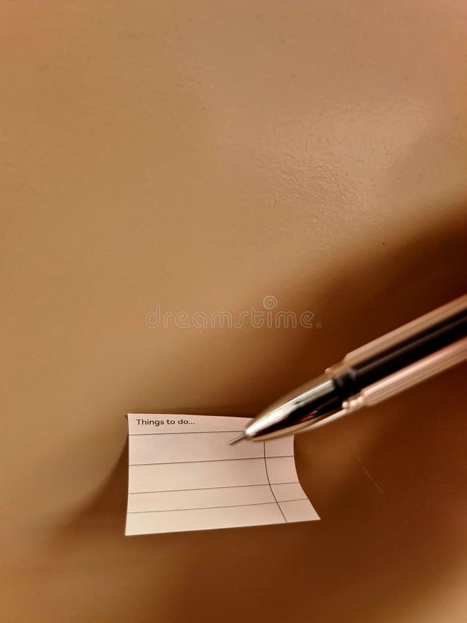 Things To Do Note with Pen and Hand Stock Photo - Image of planner ...