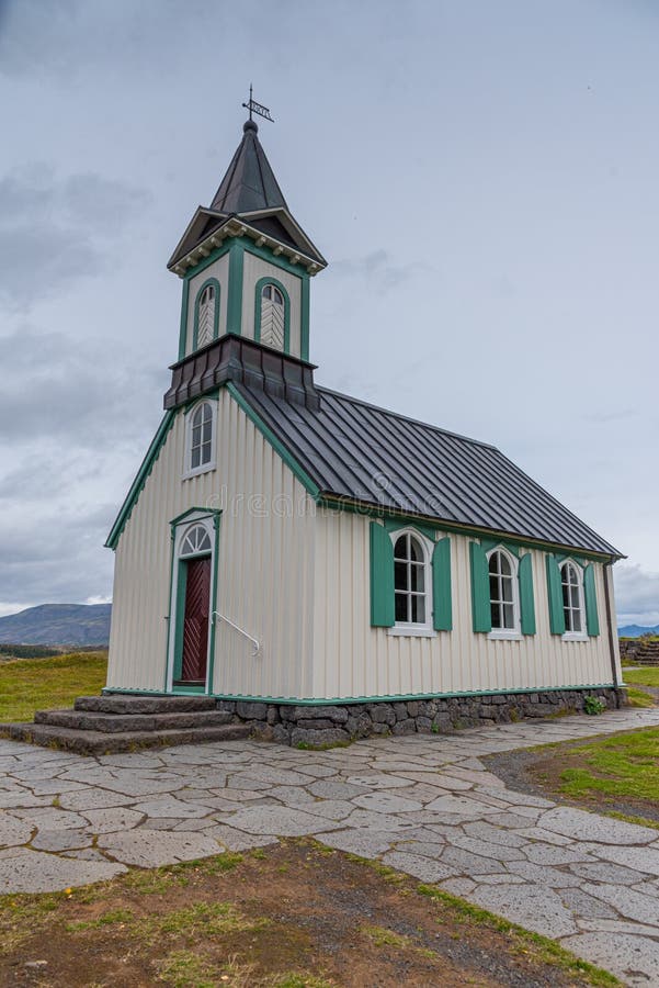 Thingvallakirkja at Thingvellir National Park Stock Photo - Image of ...