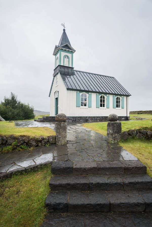 Thingvellir church stock photo. Image of scenery, unesco - 35041460