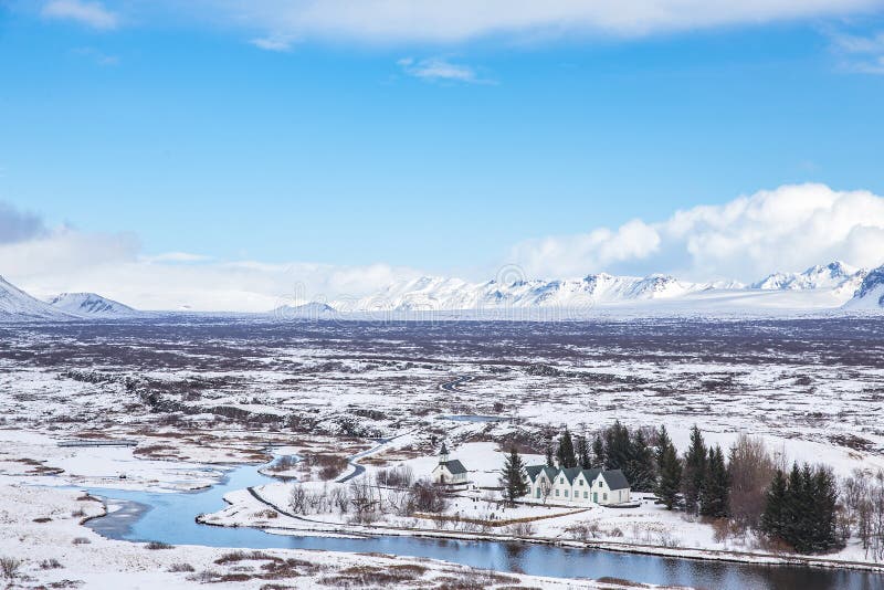 Thingvellir Church in Thingvellir National Park Stock Photo - Image of ...