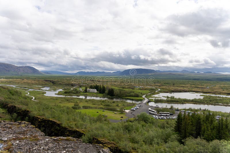 Thingvellir Rift Valley of the Mid Atlantic Ridge in Iceland Stock ...